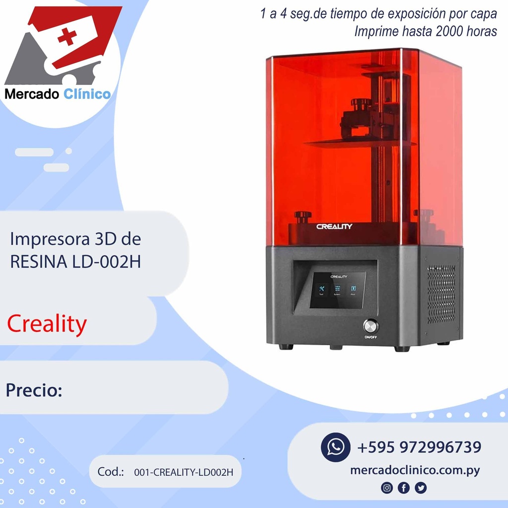 Impresora 3D de RESINA - LD-002H - Creality | mercadoclinico.com.py